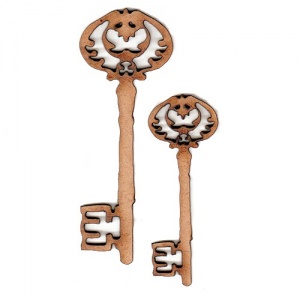Ornate Keys Wood Shapes for altered art and craft projects